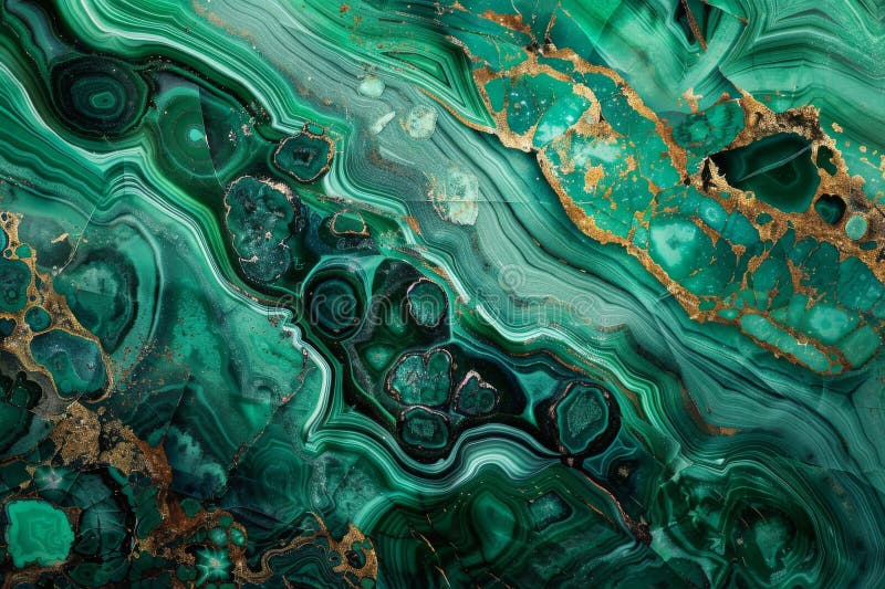 Malachite Texture of Green Colors with Beautiful Veins Stock Photo ...