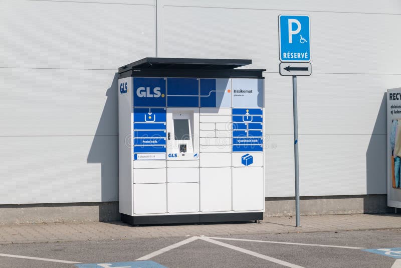GLS parcel locker editorial photography. Image of parcel - 250042287