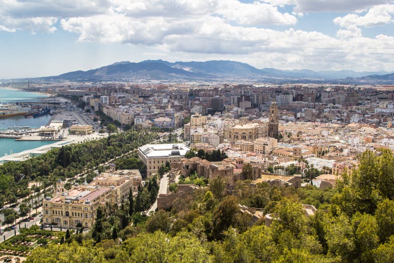 Malaga City. Andalusia, Spain Editorial Image - Image of blue, capital ...