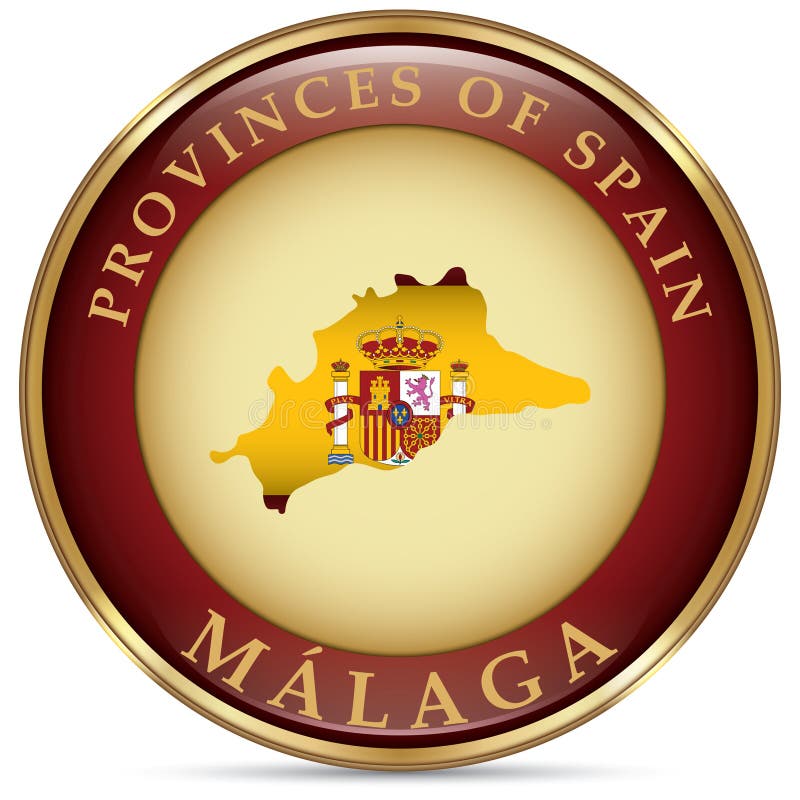 Malaga Map. Vector Illustration Decorative Design Stock Illustration ...