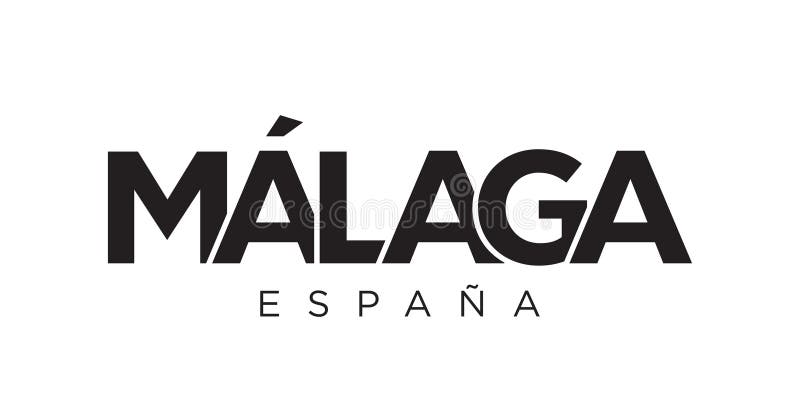 Malaga in the Spain Emblem. the Design Features a Geometric Style ...