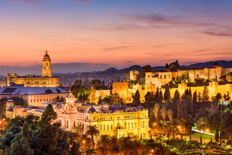 Malaga Spain Skyline stock image. Image of citadel, alcazar - 82712655