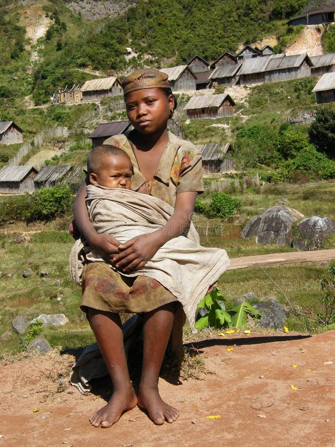 Malagasy Woman with Her Babay Editorial Stock Image - Image of baby ...