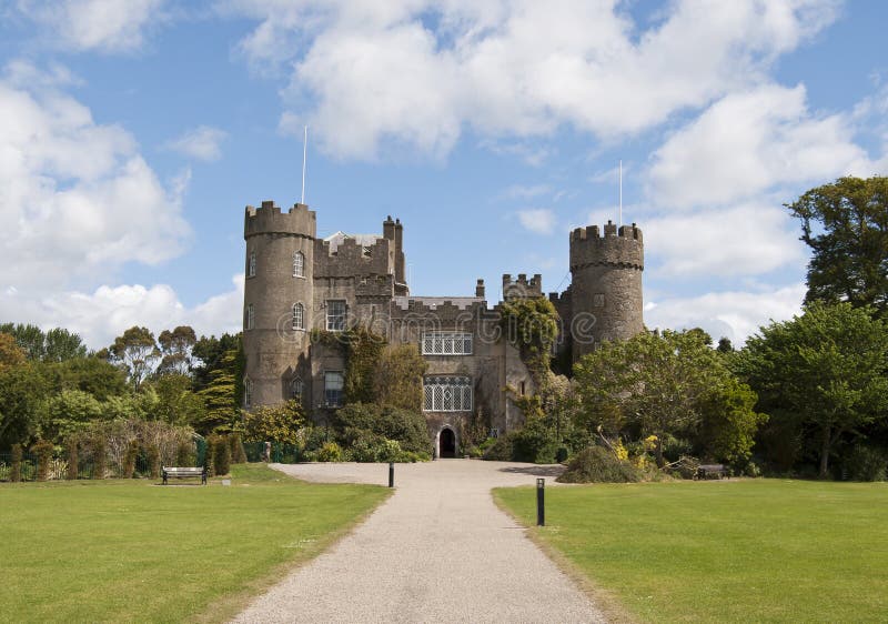 Malahide Castle in Dublin, Ireland. Stock Image - Image of summer ...