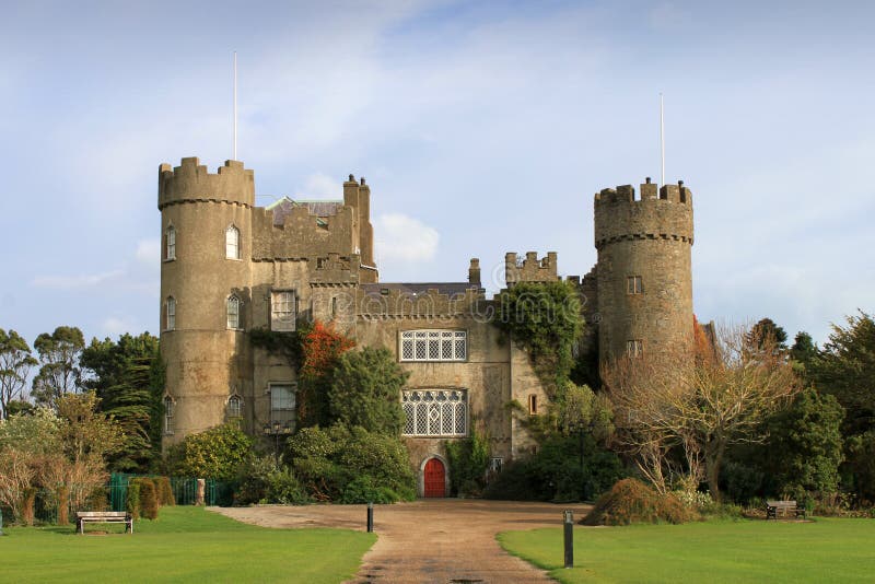 Malahide Castle in Dublin, Ireland. Stock Image - Image of landmark ...