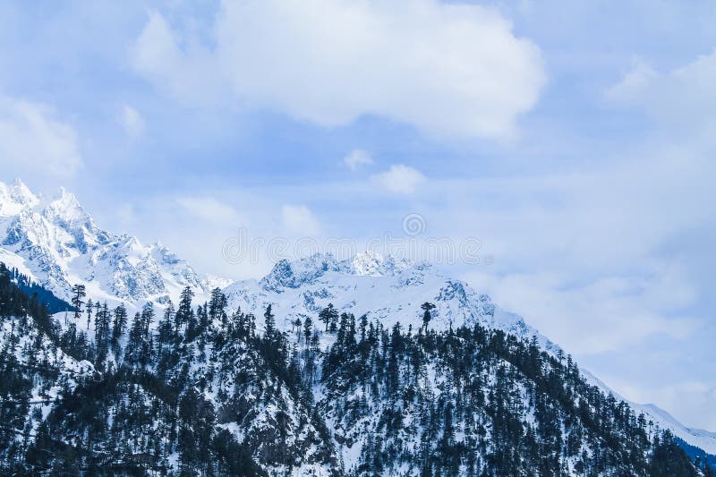 Snow Mountains Malam Jabba and Kalam Swat Scenery Landscape Stock Image ...