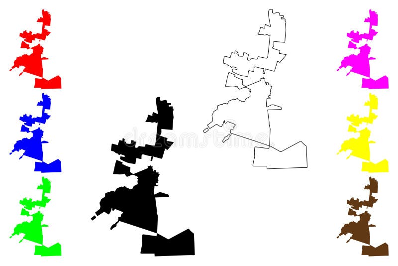 Malambo City (Republic of Colombia) Map Vector Illustration, Stock ...