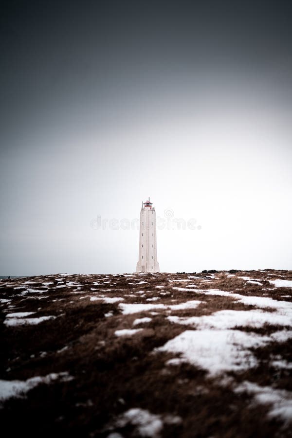 Malarrif Lighthouse, Snaefellsnes Peninsula during Winter, Iceland ...