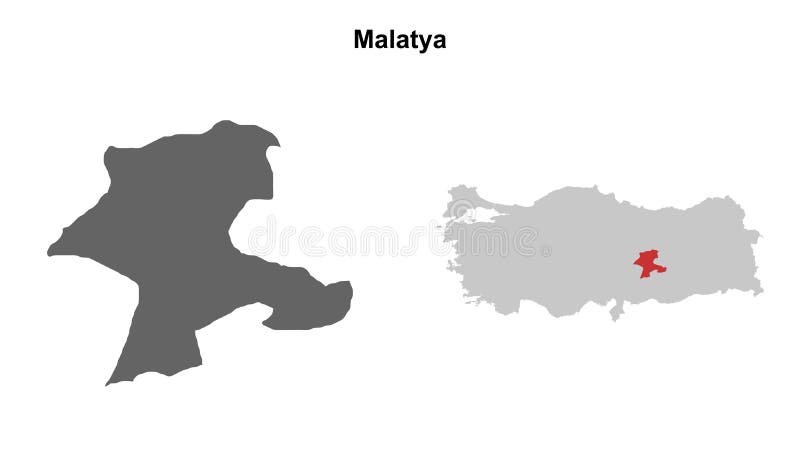 Malatya outline map stock illustration. Illustration of icon - 379016572