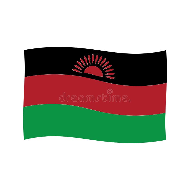 Malawi flag icon stock vector. Illustration of malawi - 340910479