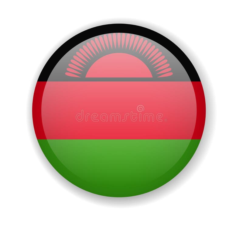 Round Flag of Malawi stock illustration. Illustration of sphere - 4849781