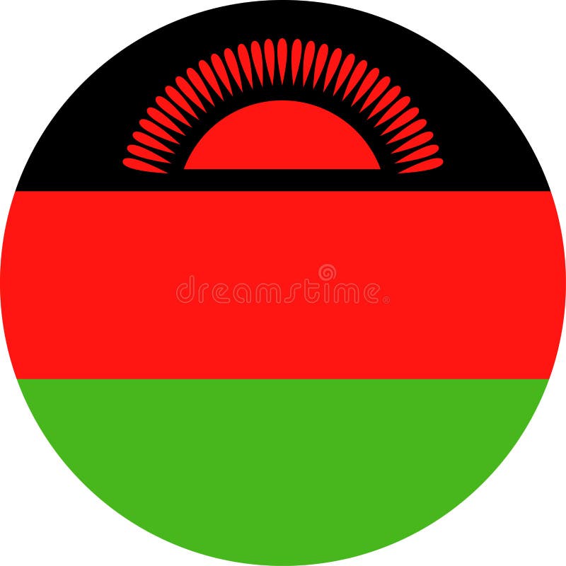 Malawi Flag Round Pin Vector Icon Stock Illustration - Illustration of ...