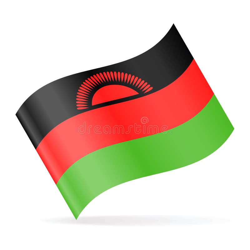 Malawi Flag Vector Waving Icon Stock Illustration - Illustration of ...