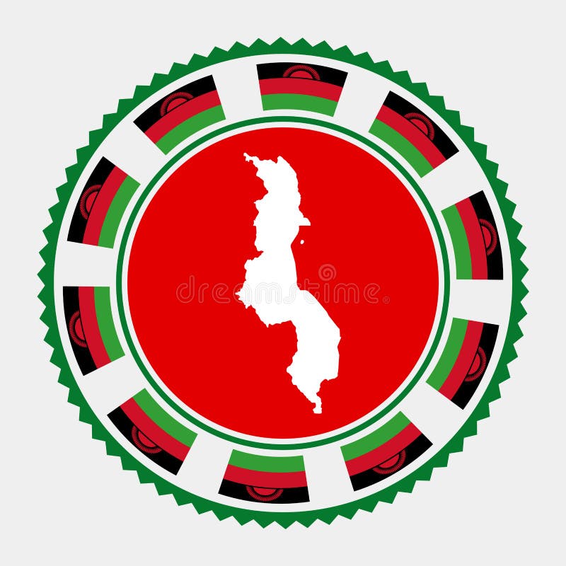 Malawi flat stamp. stock vector. Illustration of badge - 150545857