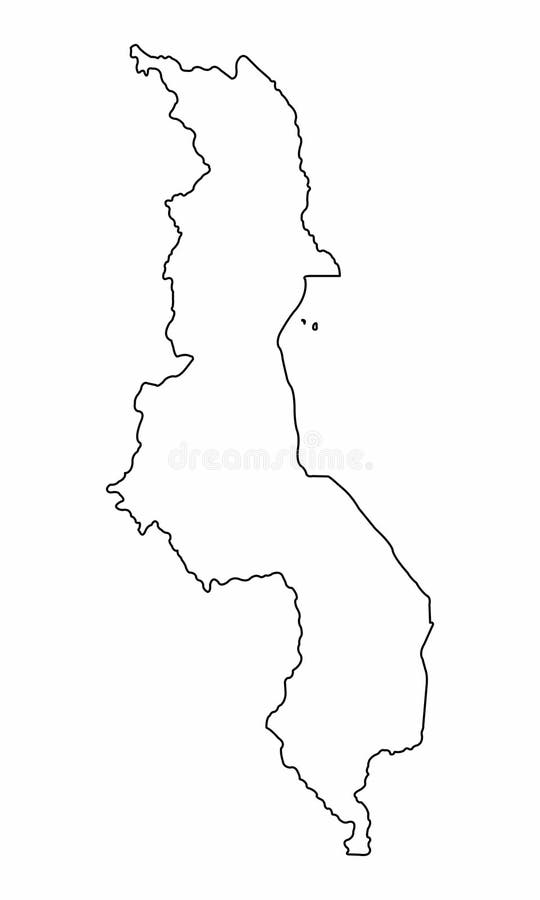 Malawi Outline Map Stock Illustration Illustration Of Black 272465818