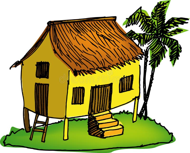 Malay house stock vector. Illustration of house, building - 3717881