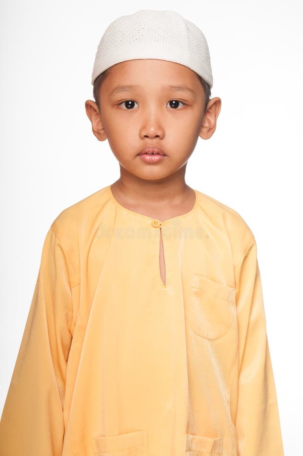 Cute Muslim Boy stock photo. Image of children, head - 29744362