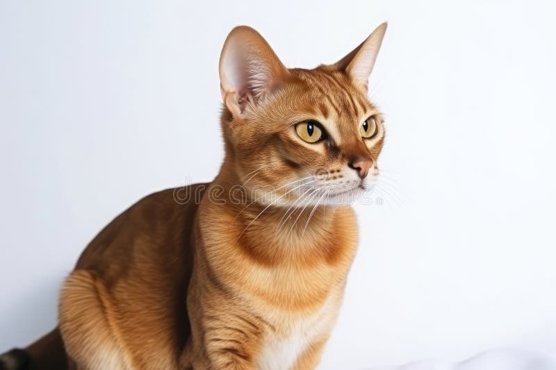 Malayan Cat on White Background. Generative AI Stock Illustration ...