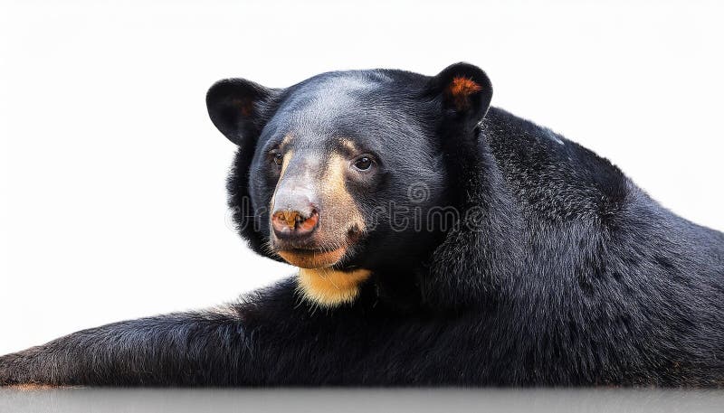 Cute Malayan Tapir Sitting in Grass As Asian Animal with White Patch ...