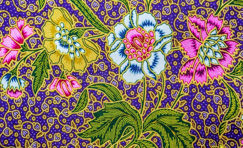 Malaysia Batik Pattern IX stock photo. Image of fabric - 34087450