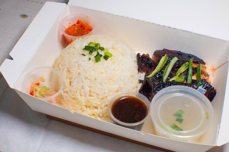 Malaysia Chicken Rice Set stock photo. Image of chili - 176117780