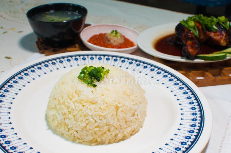 Malaysia Chicken Rice Set stock image. Image of foodstuff - 176118213