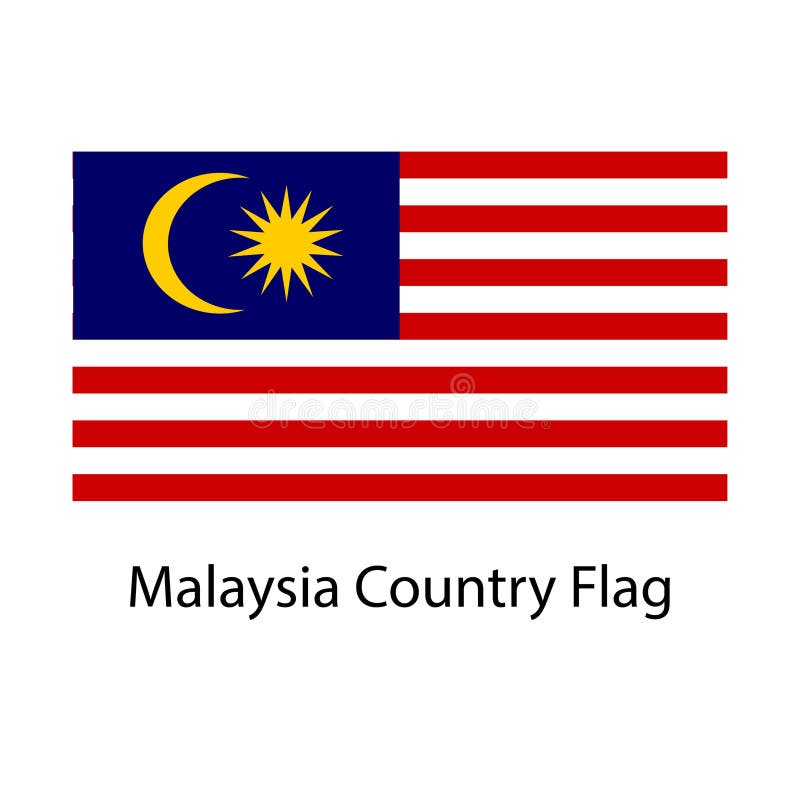 Malaysia Country Flag Hand Drawing Illustration Vector Based Drawing ...