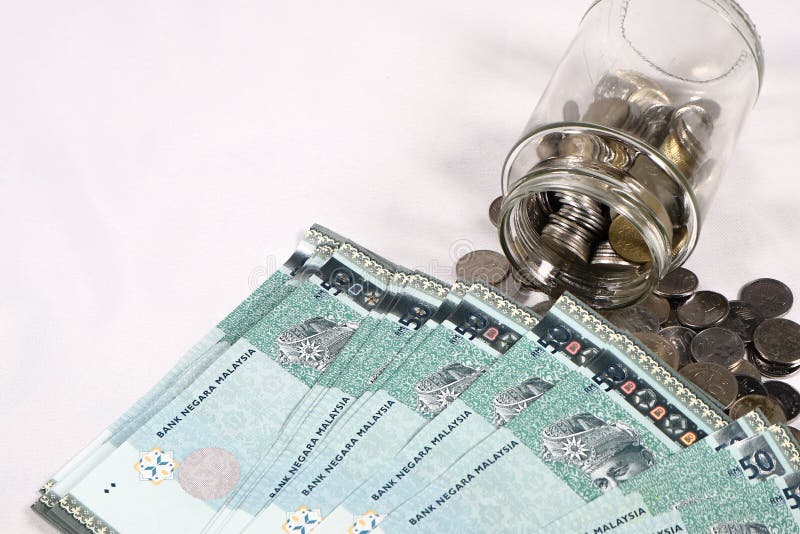 Malaysia Currency MYR: Stack of Ringgit Malaysia Bank Note. Stock Photo ...