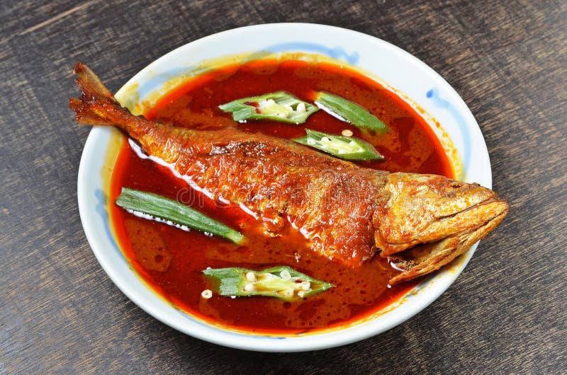 Malaysia fish dish stock image. Image of vegetable, fresh - 58375601