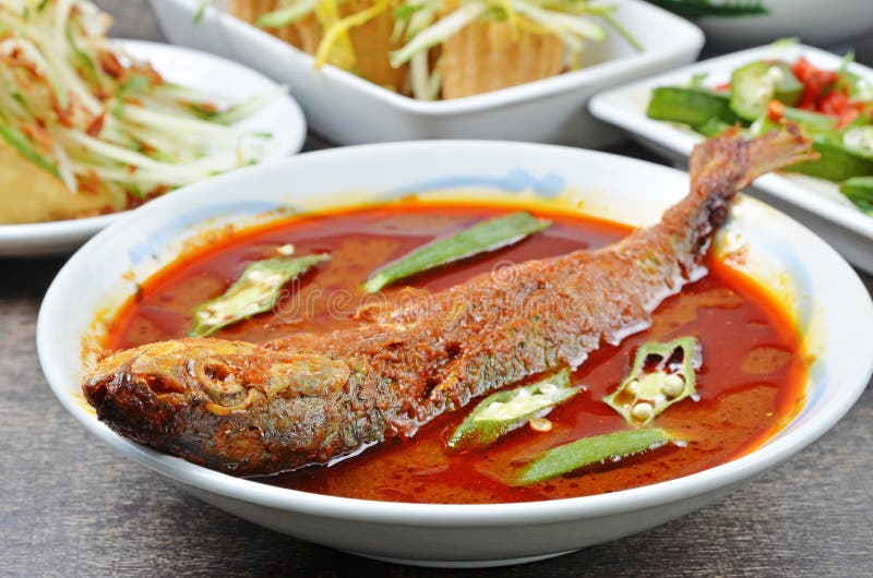 Malaysia fish dish stock image. Image of cooked, asia - 58375637