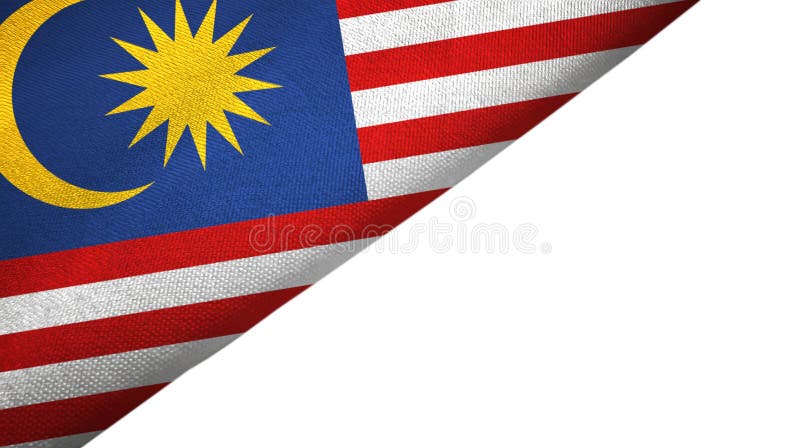 Malaysia Flag Left Side with Blank Copy Space Stock Illustration ...