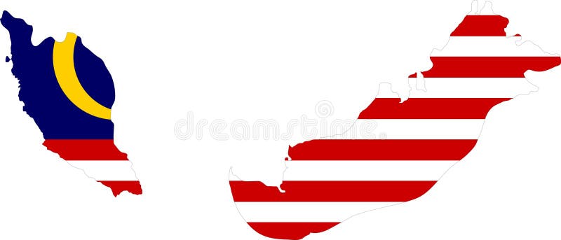 Malaysia Flag in Malaysia Map, Malaysia Map with Flag, Country Map ...