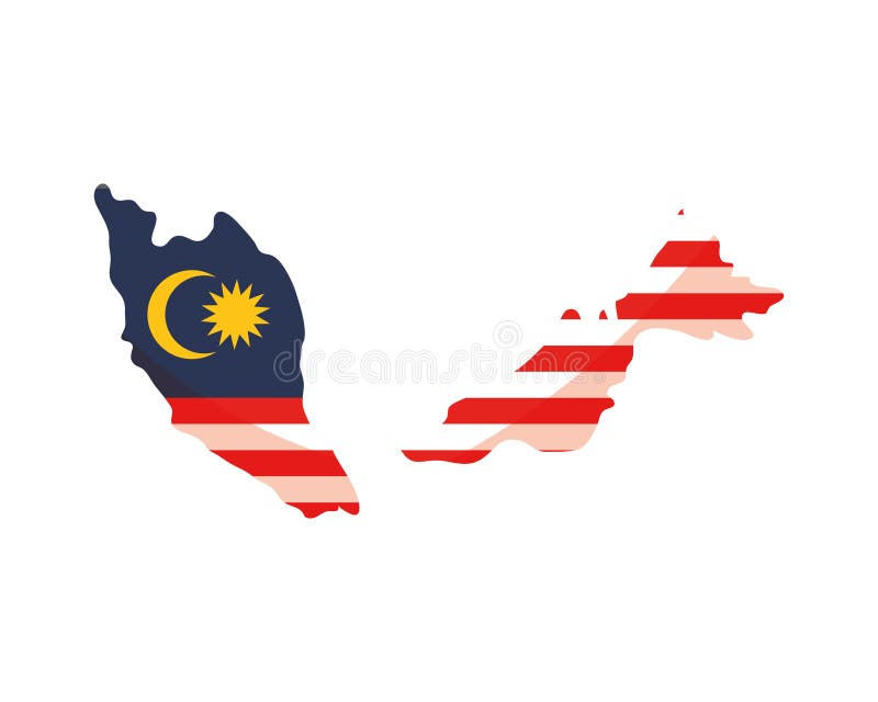 Malaysia flag and map stock vector. Illustration of vector - 246800508
