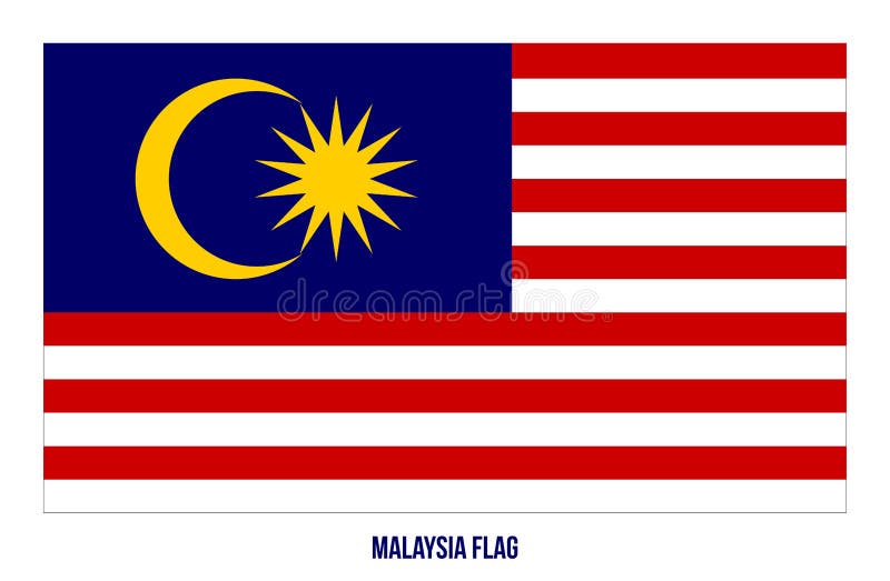 Malaysia Flag Vector Illustration on White Background. Malaysia ...