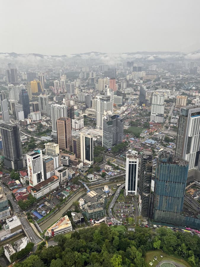 Aerial and Panoramic View of the Skyscrapers in Kuala Lumpur, Malaysia ...