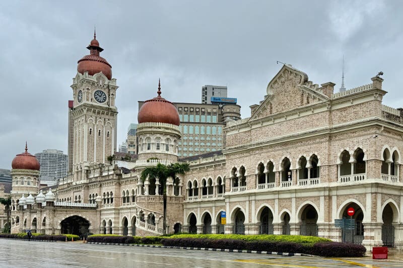 Historical Buildings with Clock Tower Near Independence Square in Kuala ...