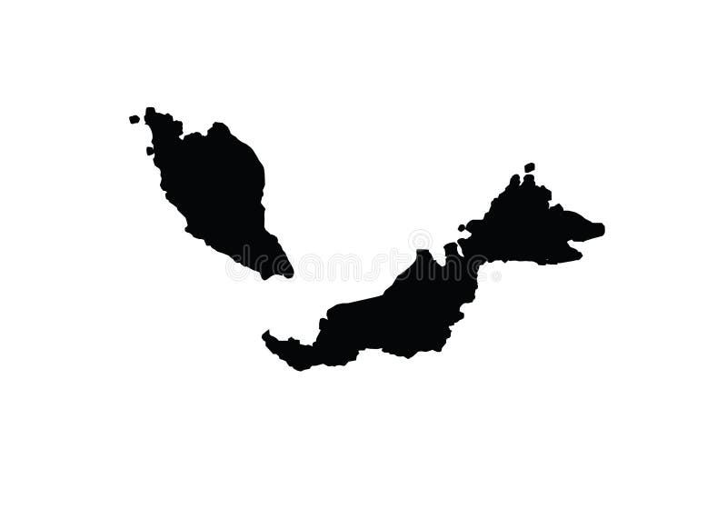 Malaysia Outline Map Country Stock Vector - Illustration of borders ...
