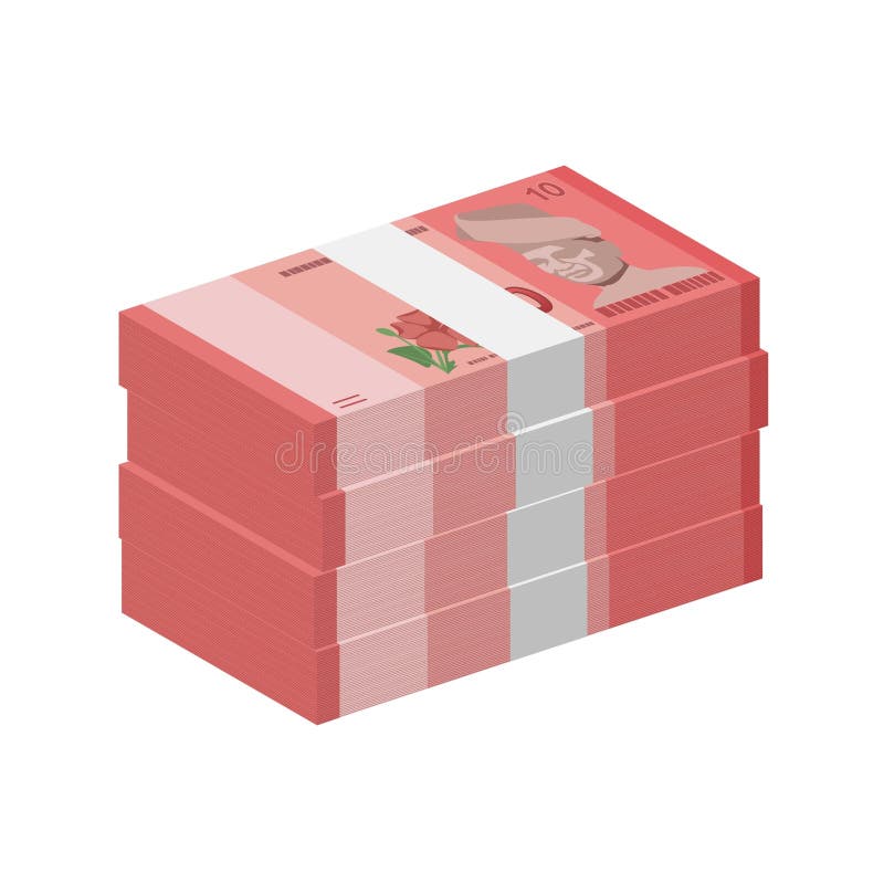 Malaysia Ringgit MYR Bundle Banknotes Paper Money Stack Cash RM10 Stock ...