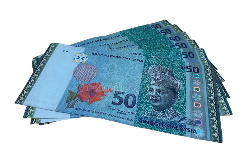 Malaysia Ringgit (MYR) RM50 with Isolated White Background Stock Image ...