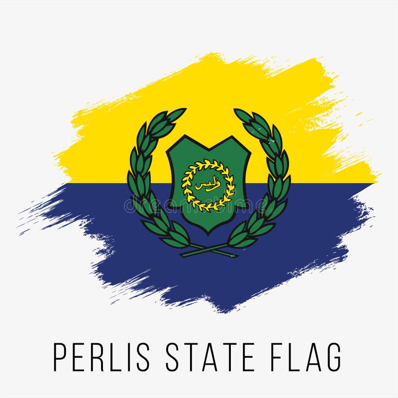 Malaysia State Perlis Vector Flag Design Template. Perlis Flag for ...