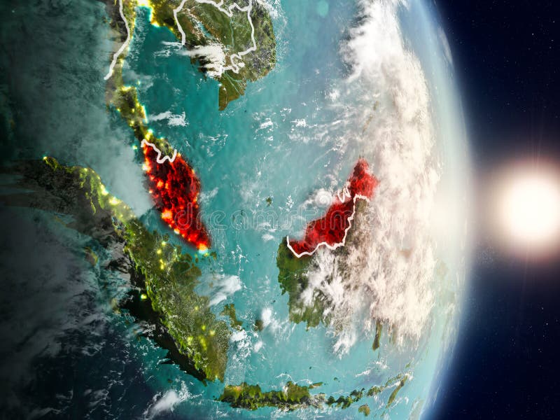 Malaysia during sunrise stock illustration. Illustration of asia ...