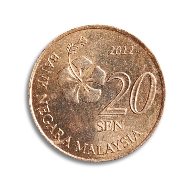 Malaysian coin. stock image. Image of asia, closeup, path - 28514485