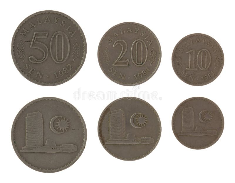 Coins of Malaysia stock image. Image of cent, frame, malaysia - 44981913