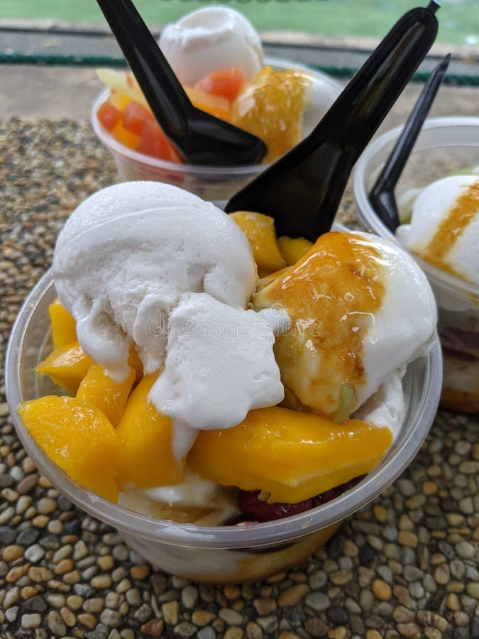 Malaysian Deasert Called Cendol with Ice Cream Stock Photo - Image of ...