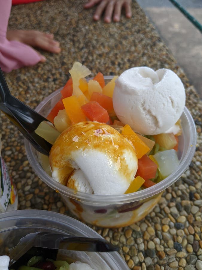 Malaysian Deasert Called Cendol with Ice Cream Stock Photo - Image of ...