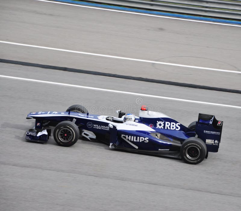 Formula 1 Car Speeding at the Night Race. Editorial Photo - Image of ...