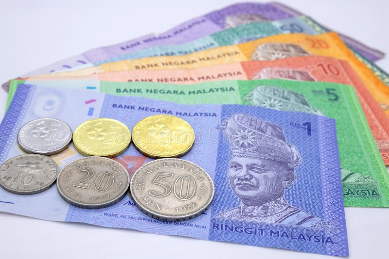 Malaysian Ringgit Banknotes on Wooden Background Stock Image - Image of ...