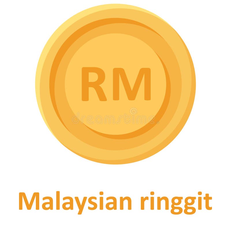 Malaysian Ringgit Coin Isolated Vector Icon Which Can Easily Modify or ...