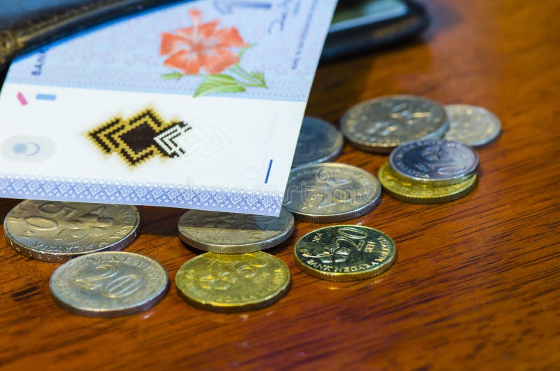 Malaysian Ringgit Coins and Notes Stock Photo - Image of invest ...
