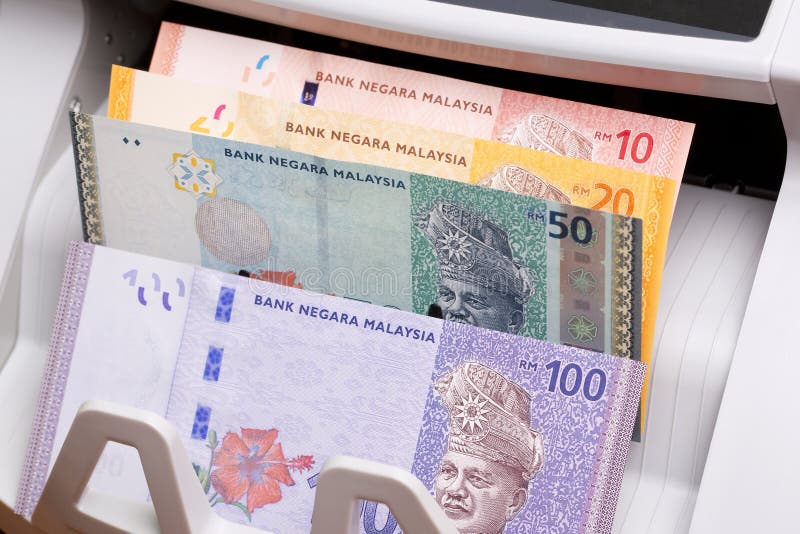 Malaysian Ringgit in the Counting Machine Stock Image - Image of ...